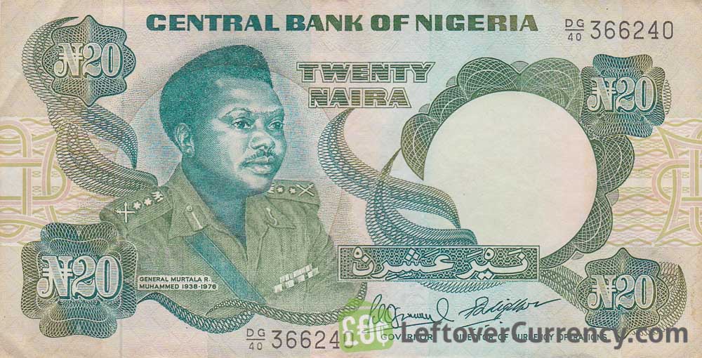 20 Nigerian Naira paper banknote (General M Muhammed) - Exchange yours
