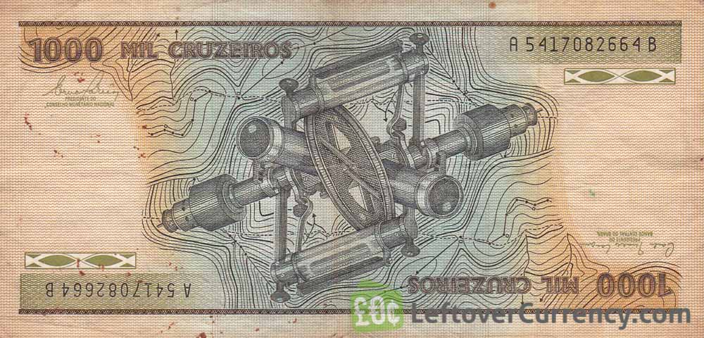 1,000 Brazilian Cruzeiros note (Barão do Rio Branco) - Exchange yours